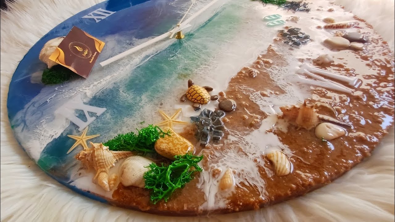 Ocean beach resin clock Tutorial: Step by step guide for begginers ...