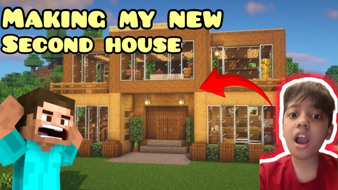 making my second house in Minecraft #minecraft #house #gaming - YouTube