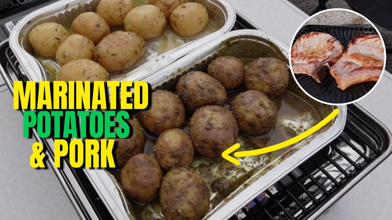 #50 | Cooking marinated potatoes and pork | ASMR - YouTube