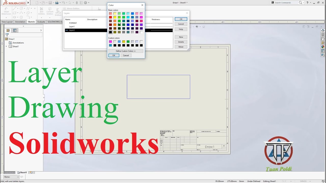 Layer Drawing Solidworks | TP9 - YouTube