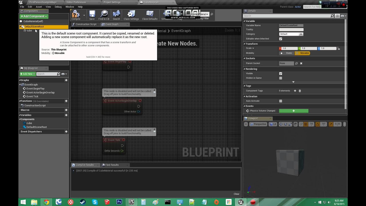Tutirial Unreal Engine 4 Default Scene Root - YouTube