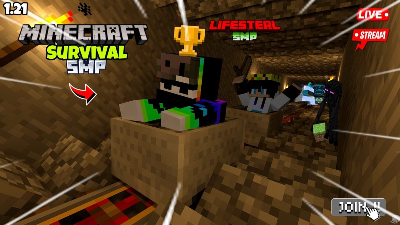 Minecraft Live 🔴 Public SMP | CRACKED | 24/7 server | #minecraftlive 24 ...