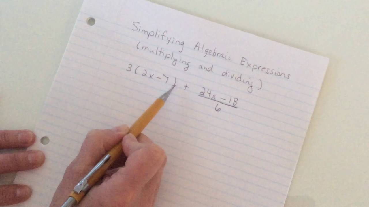 How to Simplify an Algebraic Expression using Multiplication and ...