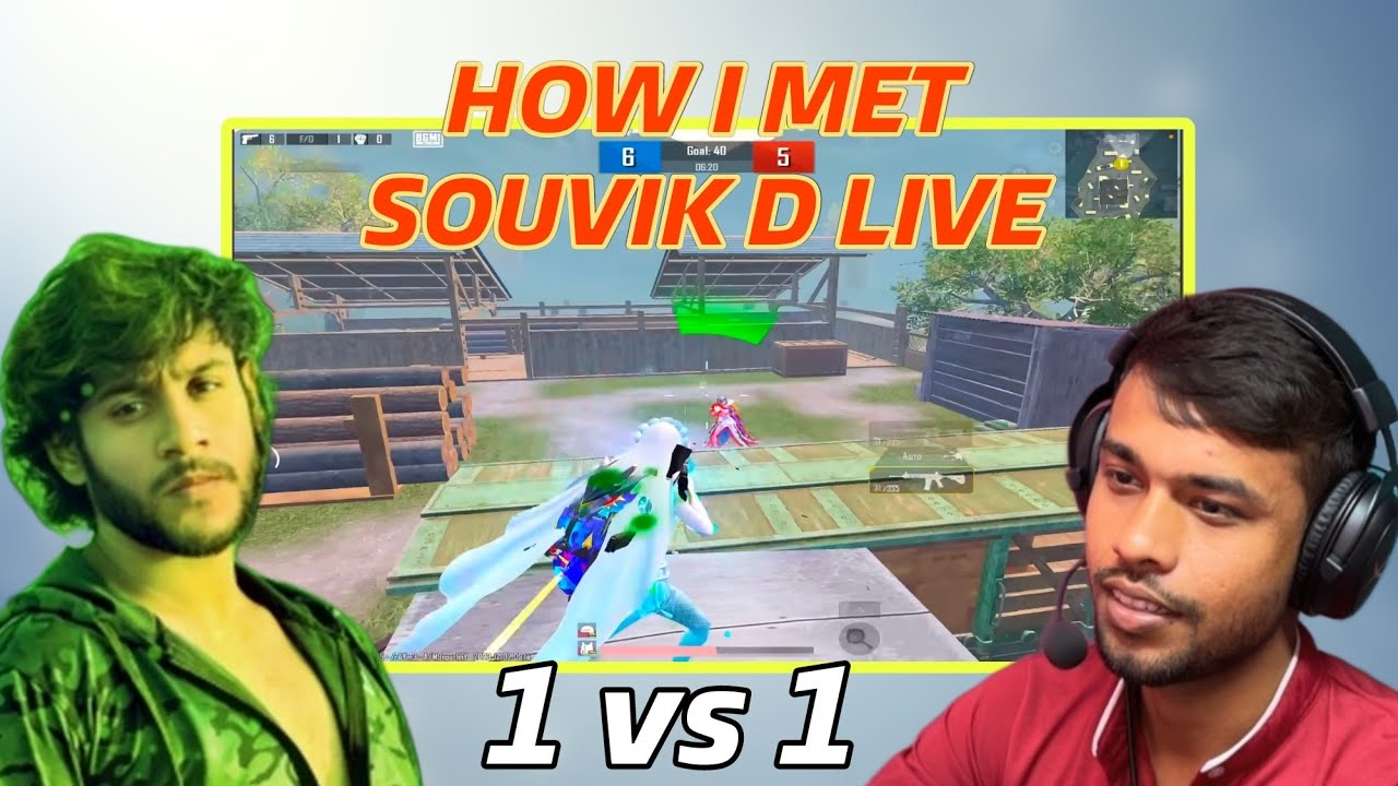 HOW I MET WITH SOUVIK D LIVE | 1 vs 1 TDM WITH SOUVIK D LIVE 😍 ...