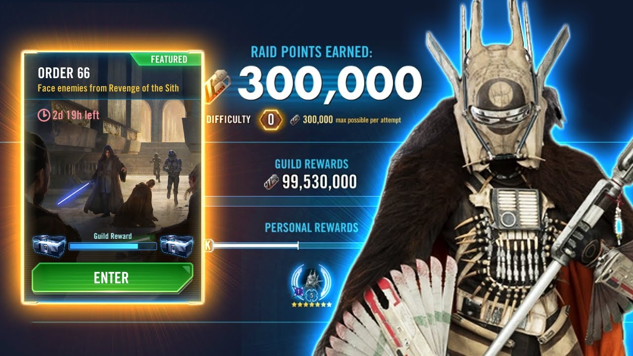 Enfys Nest solo's the Order 66 Raid for 300k! f2p need to farm her NOW ...
