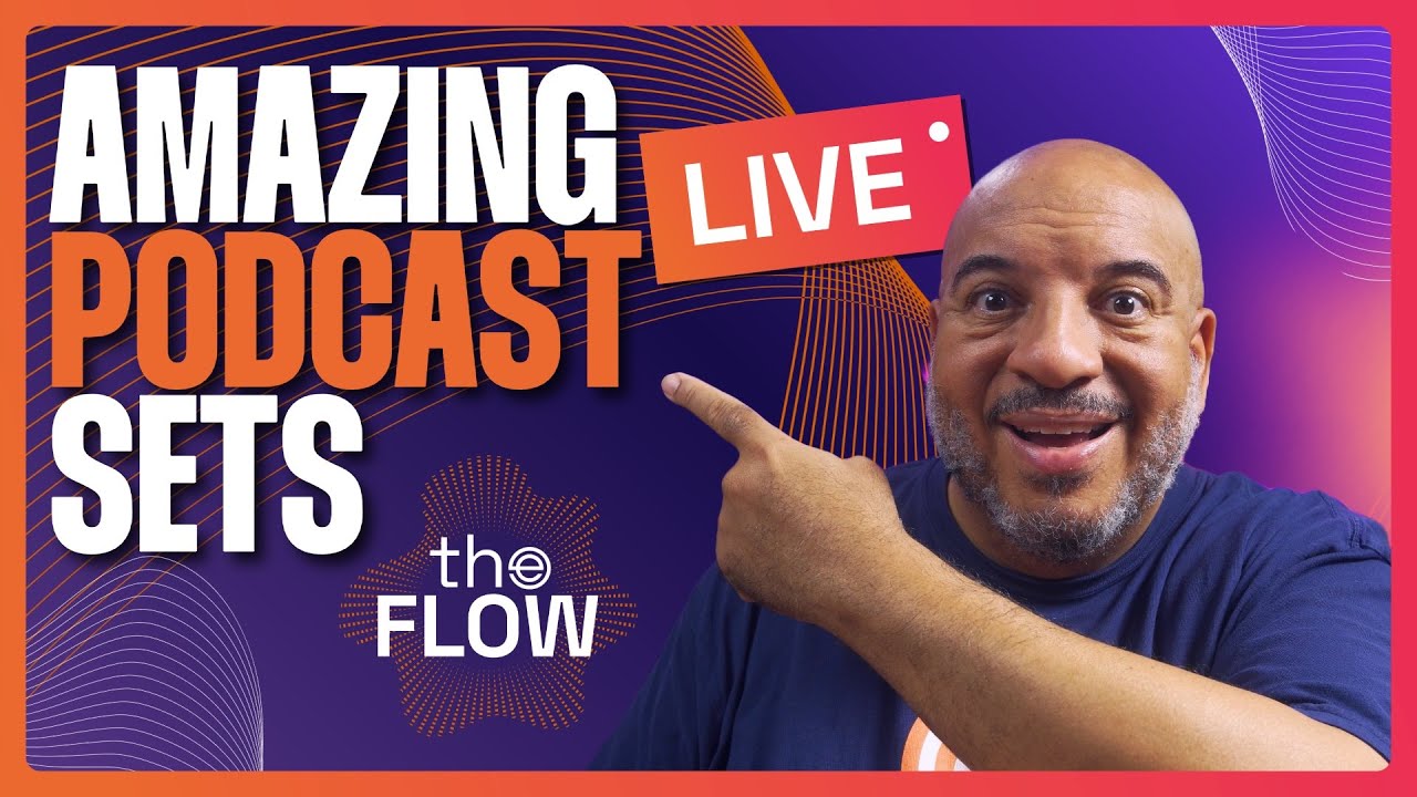 How to Create an Eye-Catching Podcast Set | The Flow LIVE - YouTube