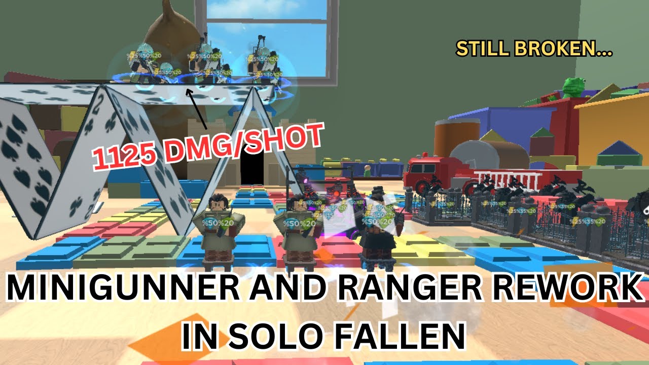 Minigunner and Ranger rework in solo fallen (OP?!!) | Roblox TDS - YouTube
