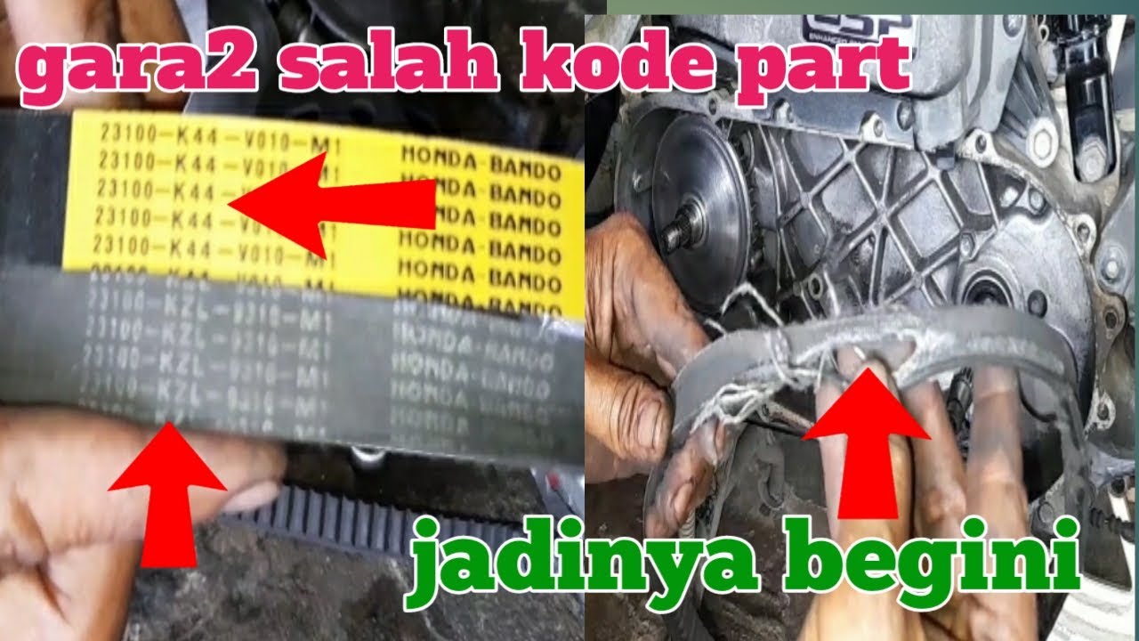 KODE PART V-BELT MOTOR SCOOPY ESP DAN CARA PASANG - YouTube