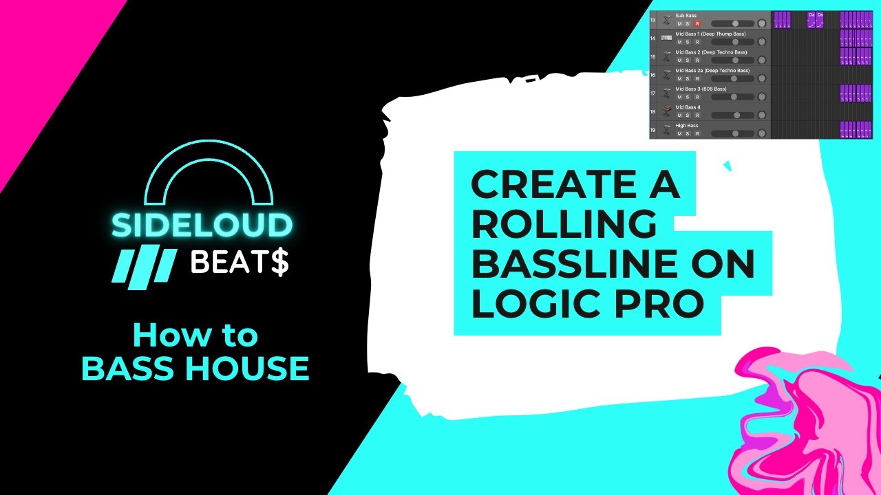 HOW TO CREATE A ROLLING BASSLINE on Logic Pro | BASS HOUSE Production tutorial - YouTube