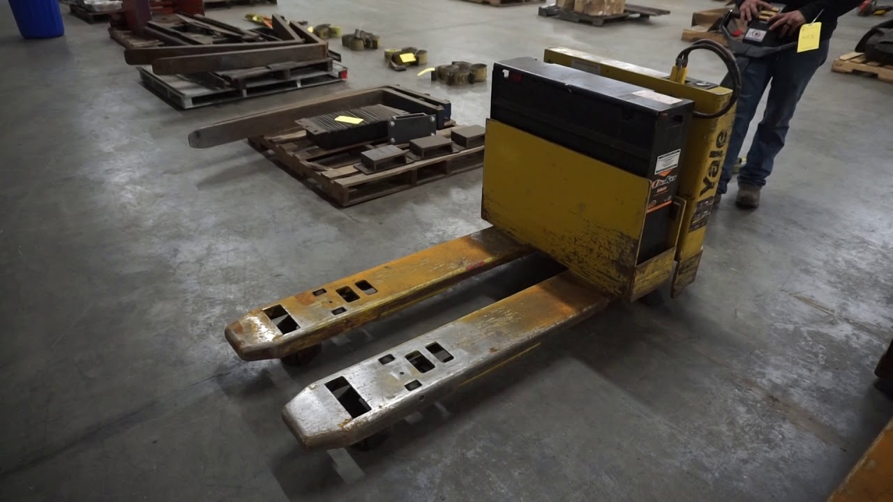 Yale Electric Pallet Jack - Tag# 174433 - YouTube