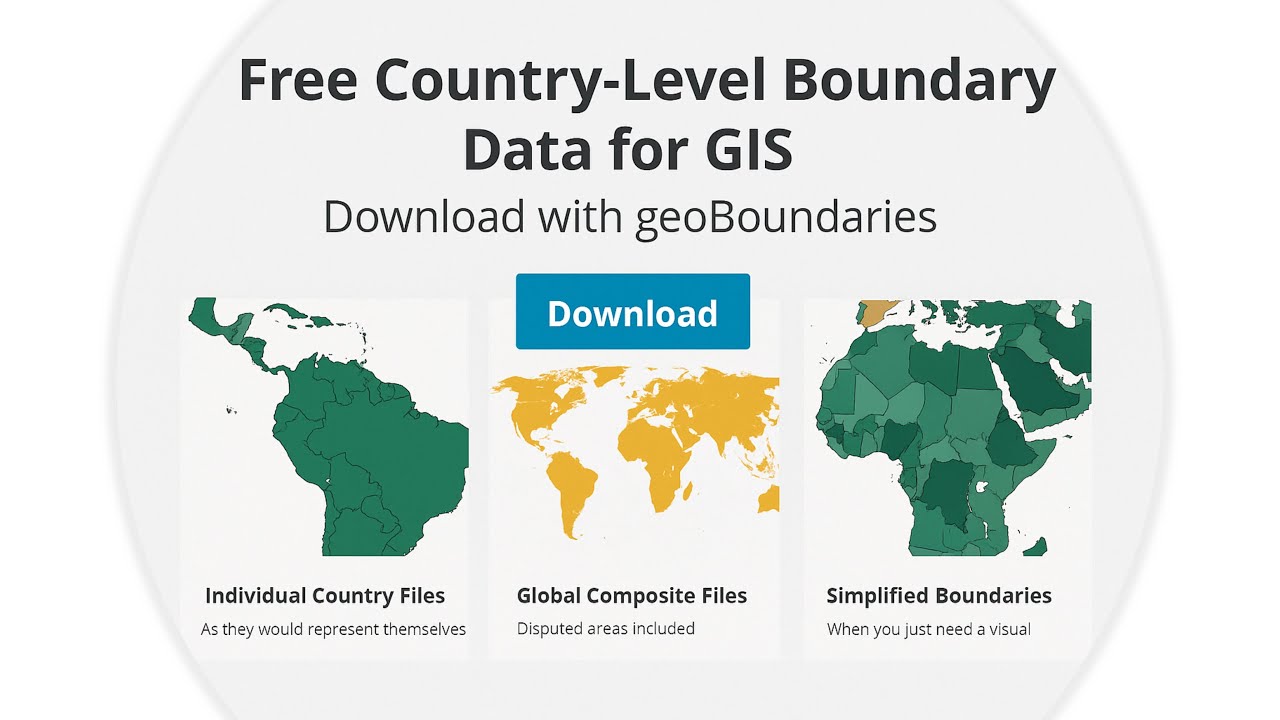 Download Free Country Level Boundary Data from GeoBoundaries website - YouTube