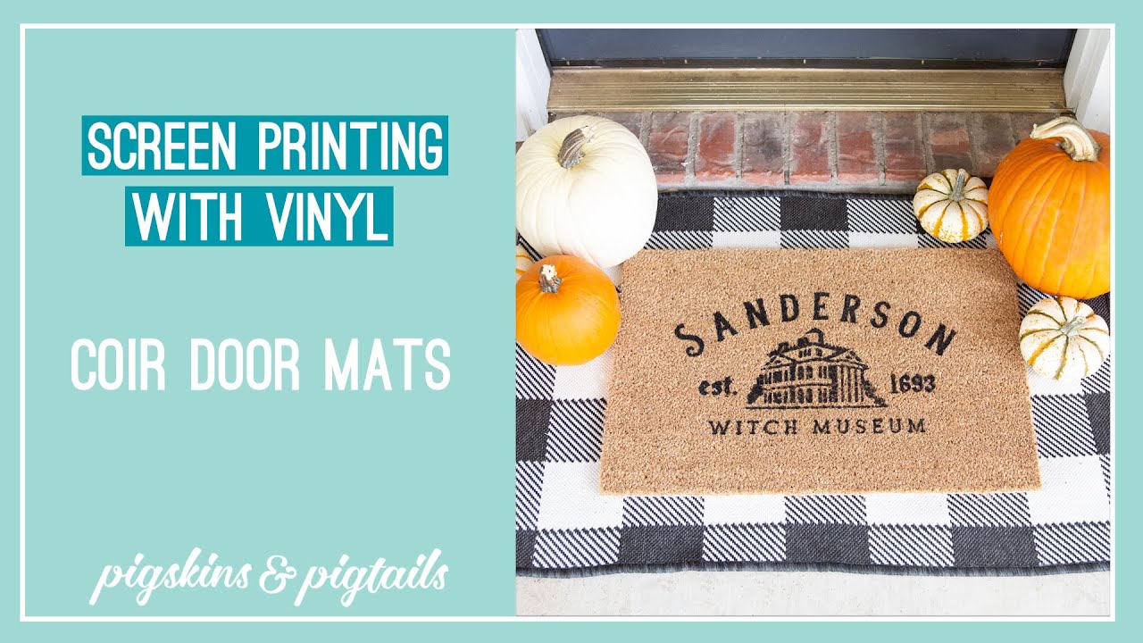 How to Screen Print a Coir Doormat: DIY Painted Door Mat - YouTube