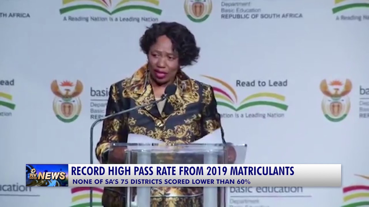 RECORD HIGH PASS RATE FROM 2019 MATRICULANTS - YouTube