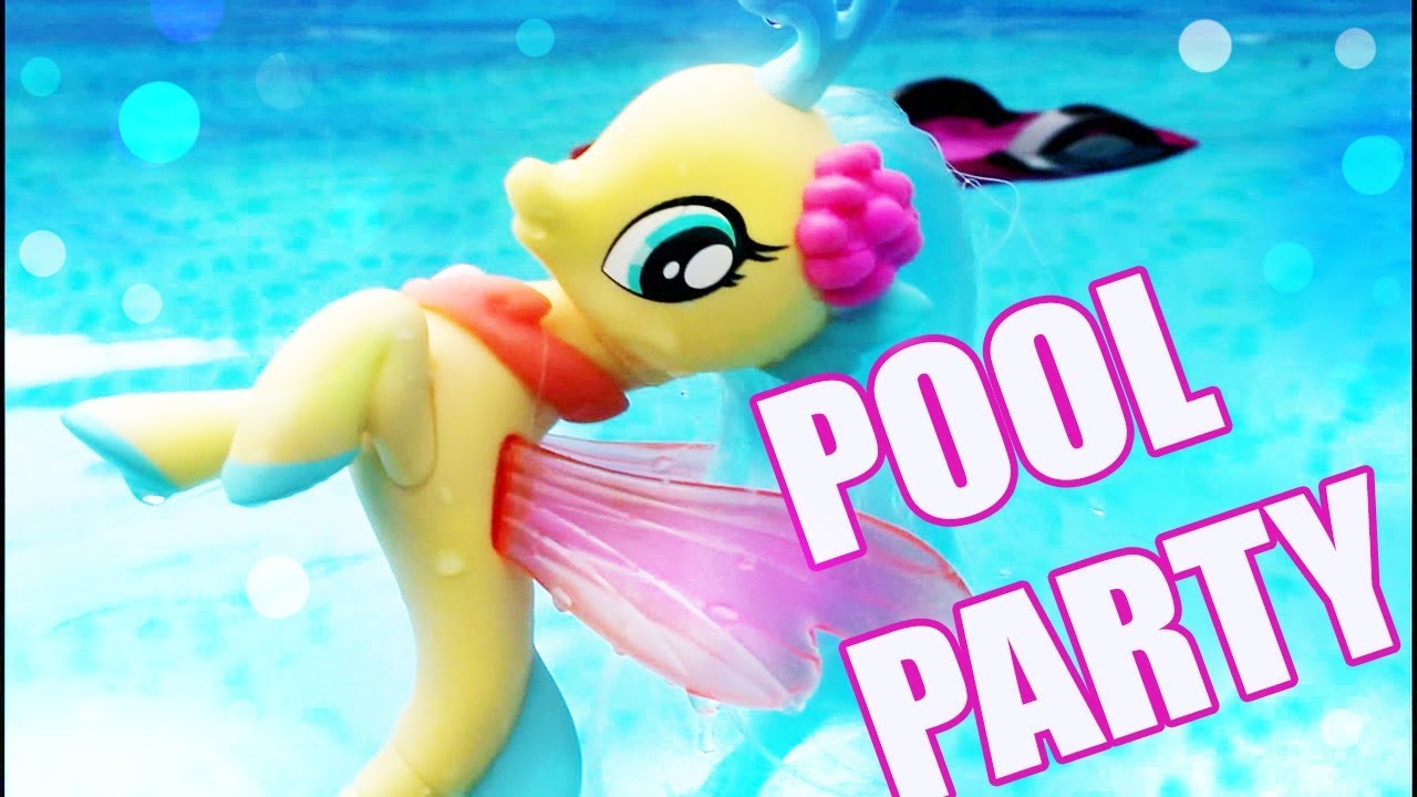 MLP Sea Pony Pool PARTY |Pinkie Pie Babysits| - YouTube