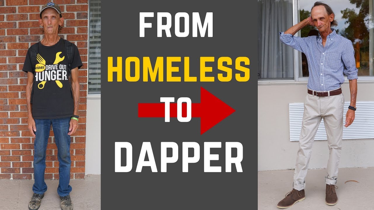 Giving a Homeless Man a Style Makeover! | From Homeless to Dapper - YouTube