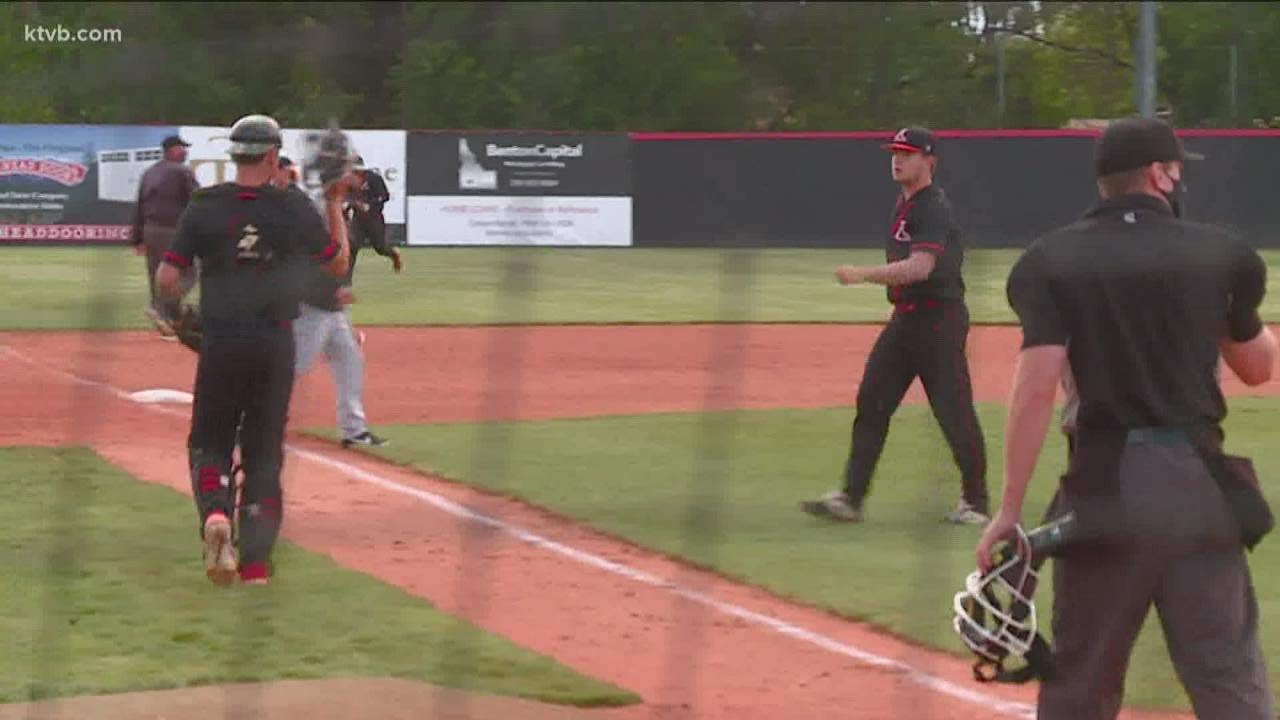 NNU baseball takes game one against CWU - YouTube