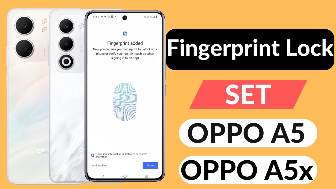 Oppo A5x 5G Fingerprint Screen Lock Setting/Oppo A5 5G Fingerprint ...