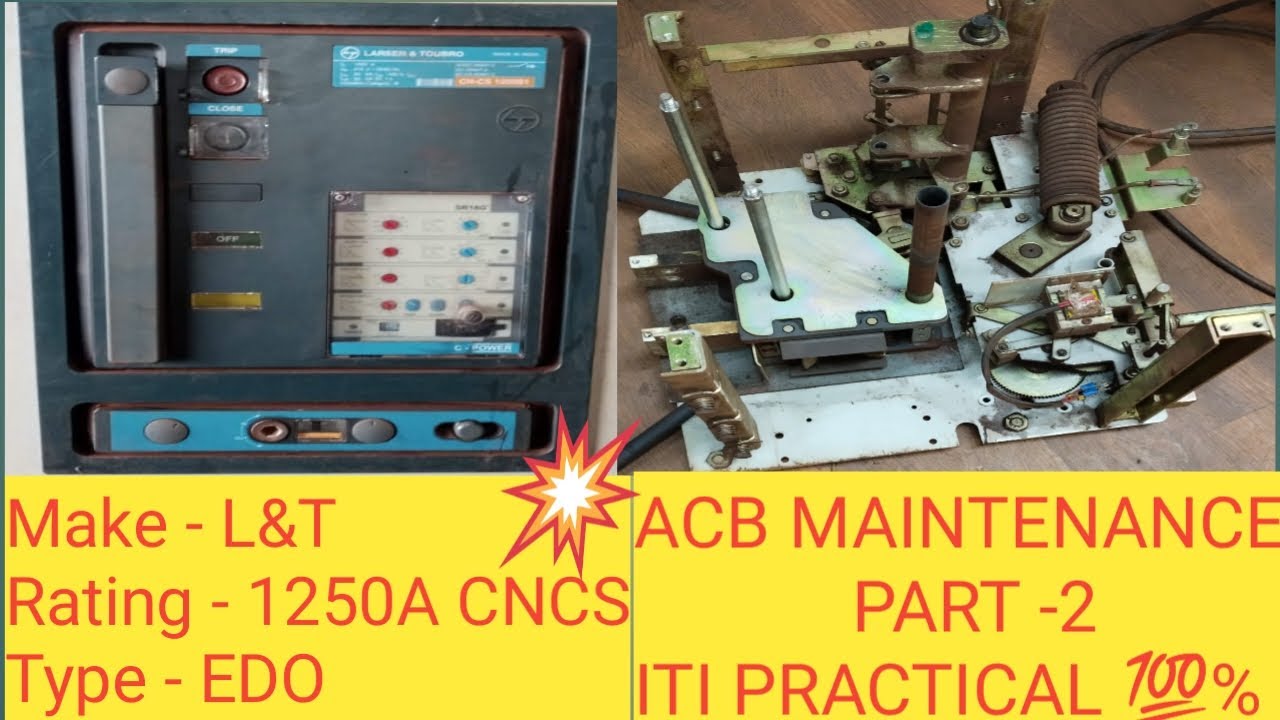 L&T ACB Tripping & Pole throwing mechanism assembly - YouTube