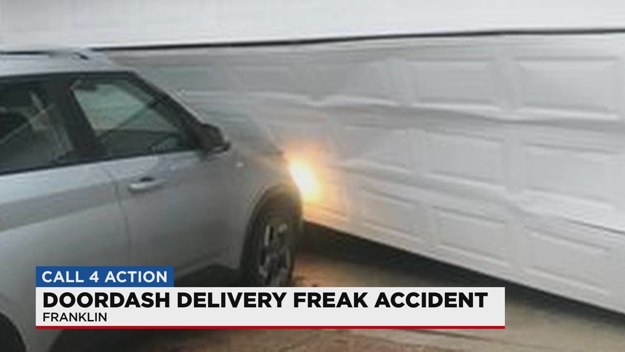 A crash during a Door Dash delivery stop leaves homeowners frustrated ...