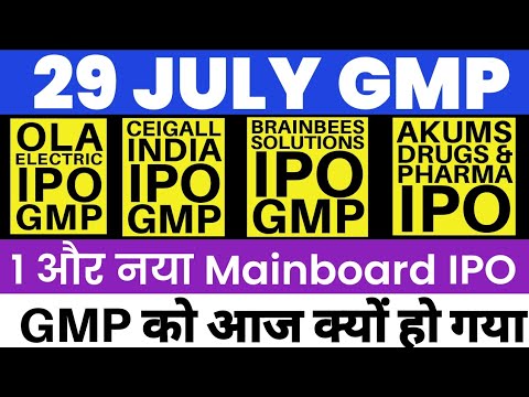 AKUMS DRUGS IPO GMP TODAY | OLA ELECTRIC IPO GMP | CEIGALL IPO GMP ...