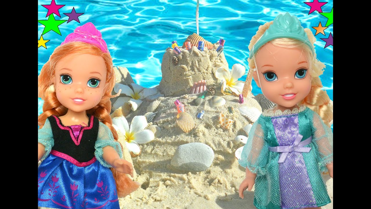 Anna and Elsa Beach Lagoon Part 2 - Sand Castles - Toddlers - Ep. 47 ...