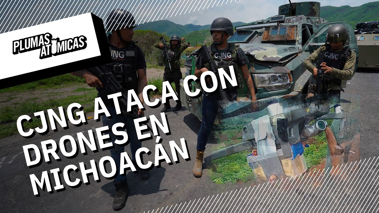 Así fue el ataque del CJNG con drones poblaciones de Michoacán - YouTube