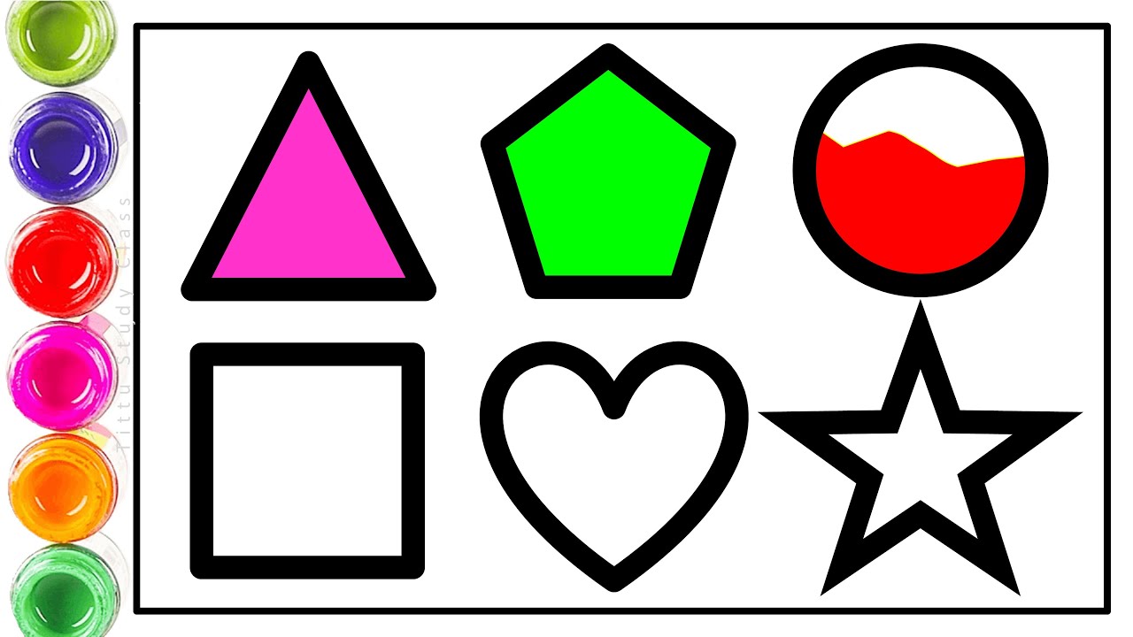 Learning 2d Shapes Drawing | Colors Shapes | Shapes Rhymes | Shapes ...