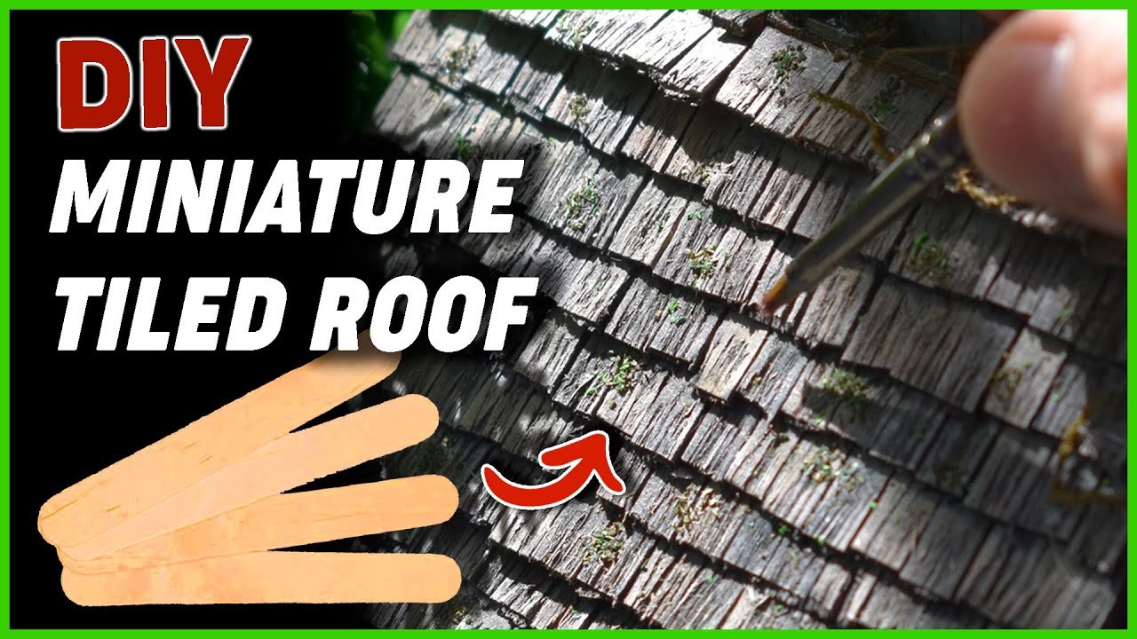 Easy DIY Miniature Roof Tiles for Model House - YouTube