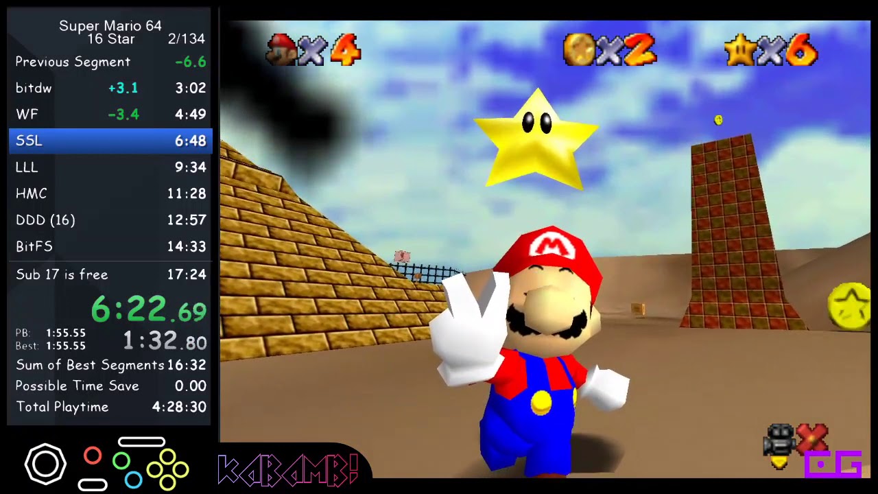 SM64 16 STAR IN 16:55!! - YouTube
