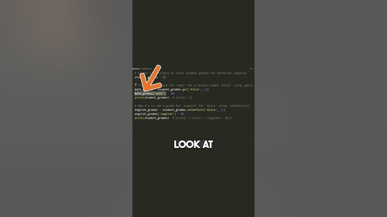 What is the SetDefault function in Python - YouTube