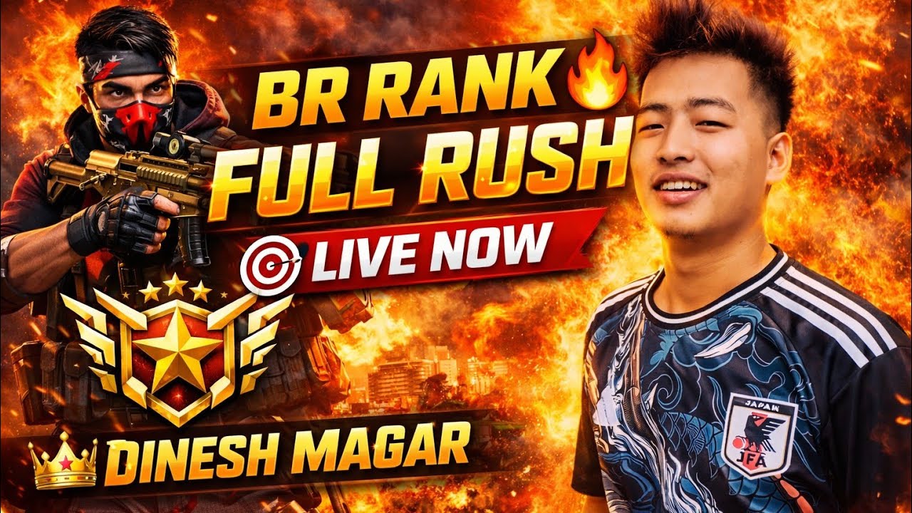 👉BR Rank Full Rush Live 🔥| Free Fire | Dinesh Magar - YouTube