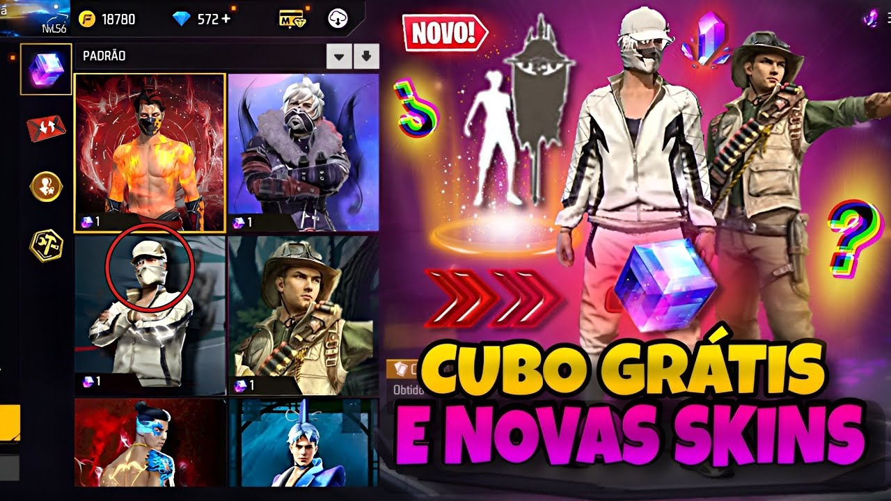 URGENTE!! CUBO GRÁTIS E 10 NOVAS SKINS, YIN YANG, BANDEIRÃO? SAPATO ...