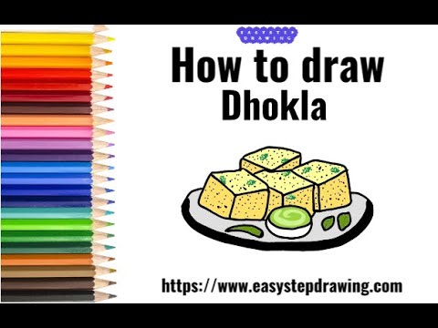 How to draw Dhokla | easystepdrawing - YouTube