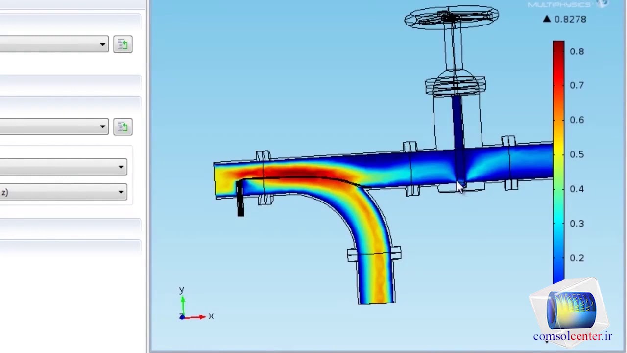 COMSOL gif - Simulating a Closing Gate Valve (2) - YouTube
