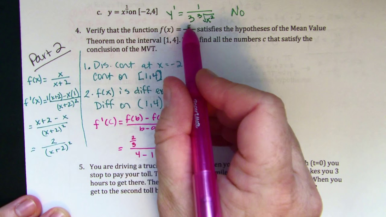 Calc 1 Mean Value Theorem 4 2 Part 2 YouTube calc-1-mean-value-theorem-4-2-part-2-youtube