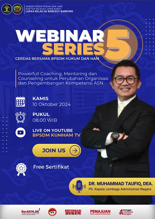 Webiner Series 5: Cerdas Bersama BPSDM Hukum dan HAM - YouTube