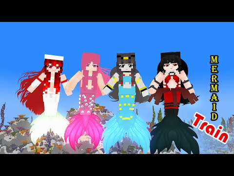 Beautiful and Powerful Mermaid Train to Save Father of Ariel #minecraft #animation