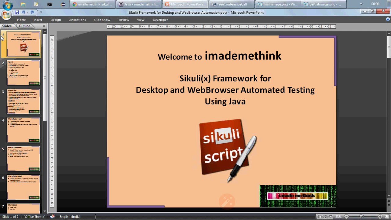 Sikulix Framework Using Java Programming Pattern Class Examples 0737