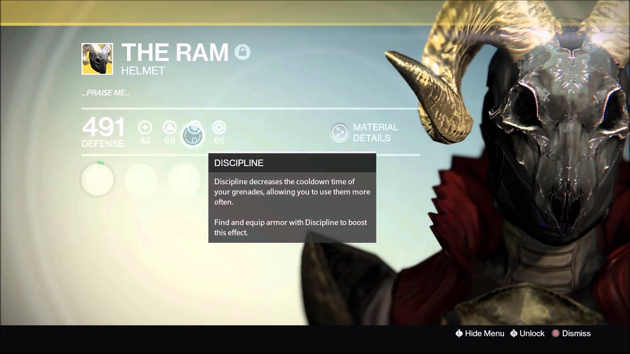 Destiny The Ram Exotic Helmet - YouTube
