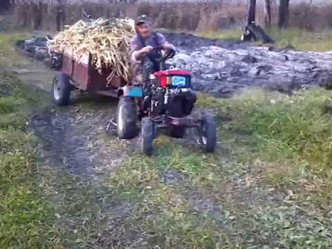 Mini traktor motoblok - YouTube