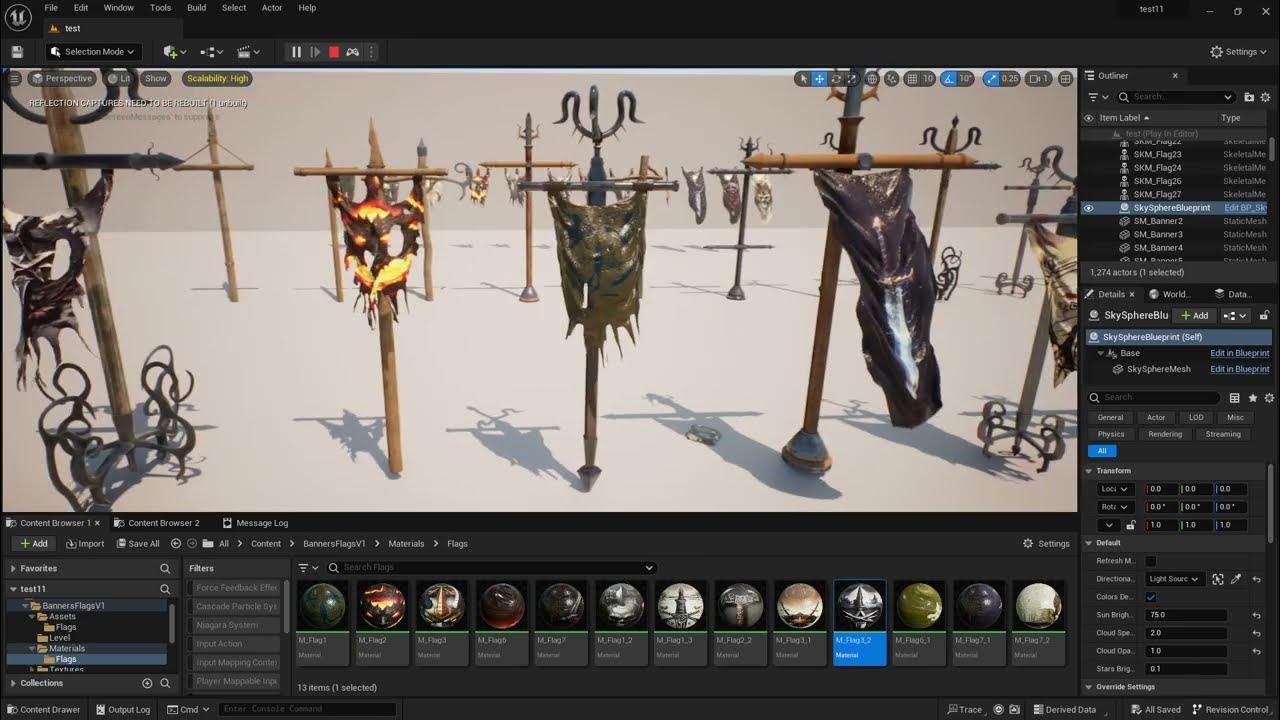 Banners Flags V1 UE5 - YouTube