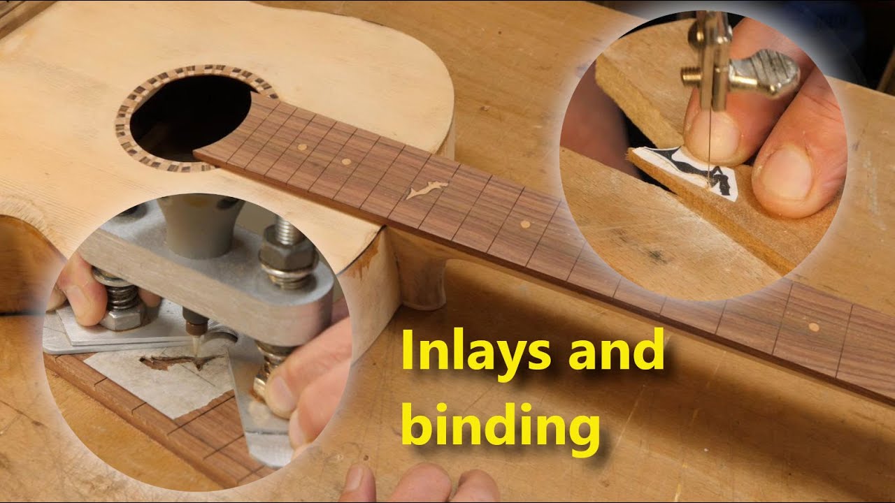 My 50 year old acoustic guitar repair challenge - Part 9 wooden inlays ...