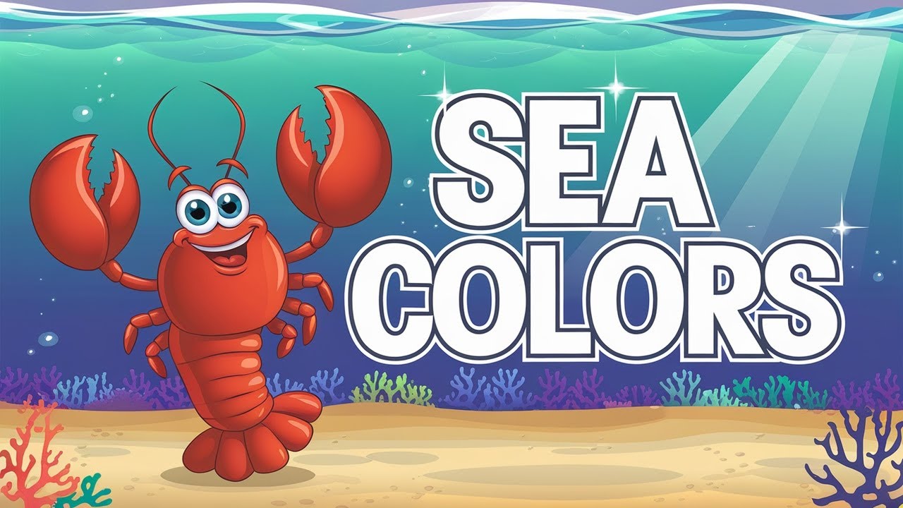 Sea Animal Color Song! | Learn Sea Animal & Color Names in English ...