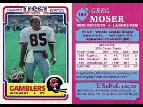 Interview with Greg Moser USFL wide receiver 1983 -1985 - YouTube