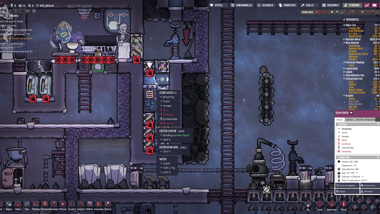 Oxygen Not Included - Automated critter kill chamber - YouTube