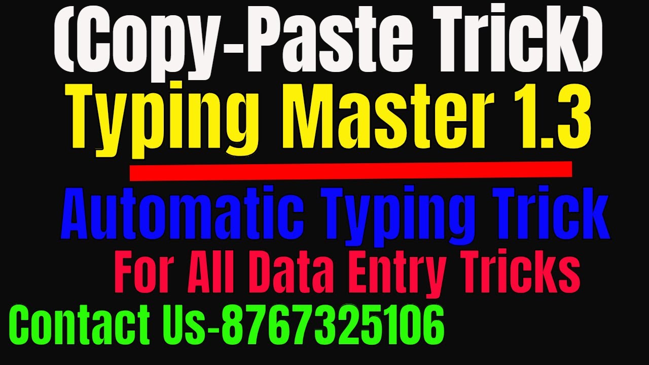 #Typing Master 1.3 copy paste magic trick Using #IDS Auto Typer || Cont-8767325106 - YouTube
