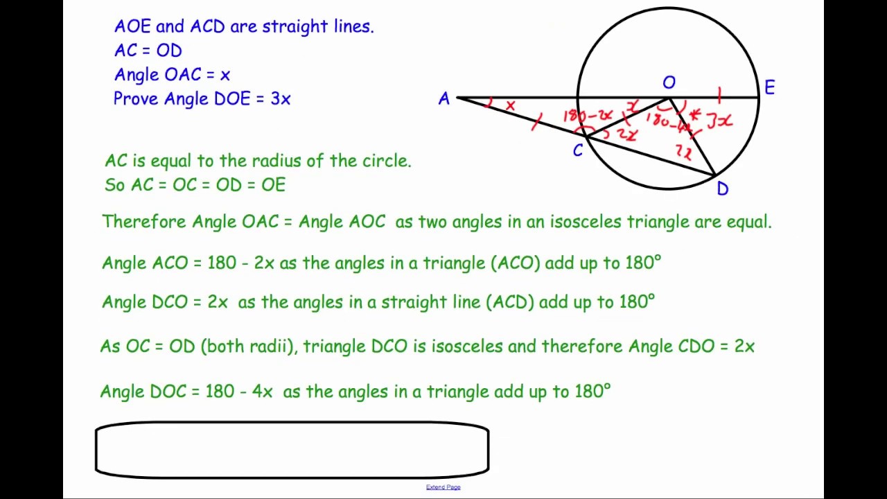 Geometric Proof Corbettmaths YouTube