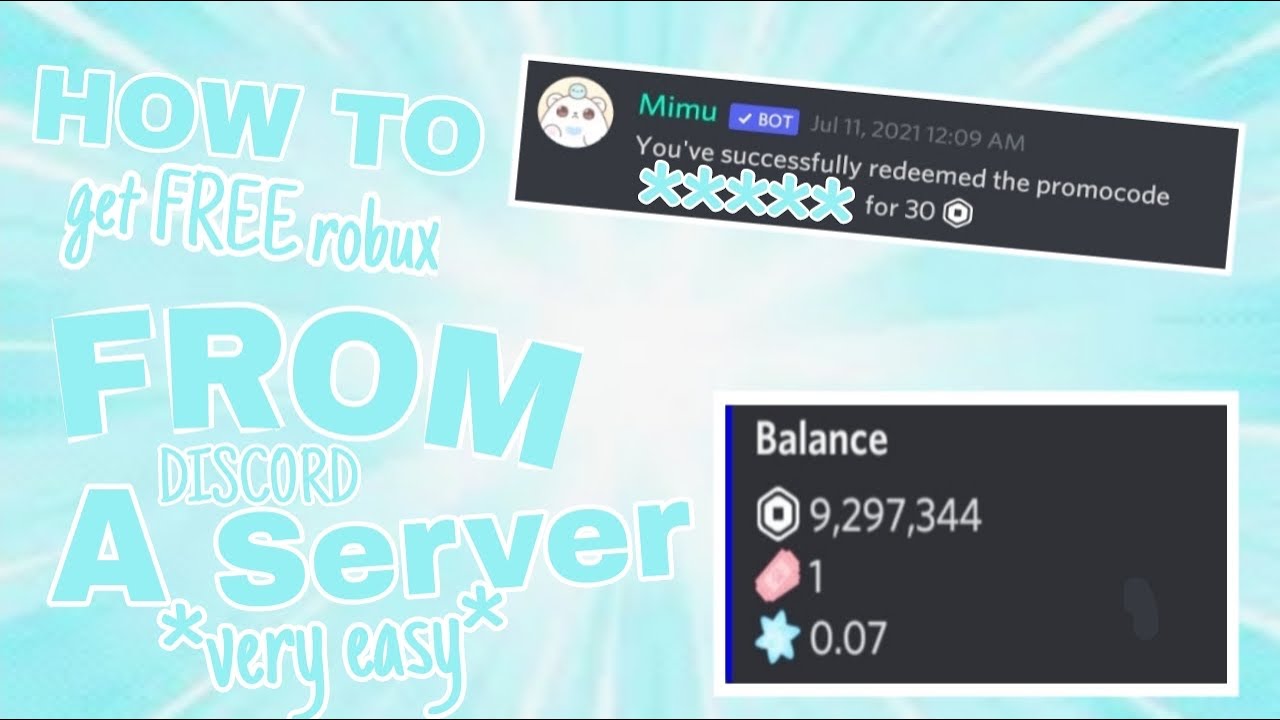 *HOW TO GET FREE ROBUX IN DISCORD** WORKING IN JULY 2021 - YouTube
