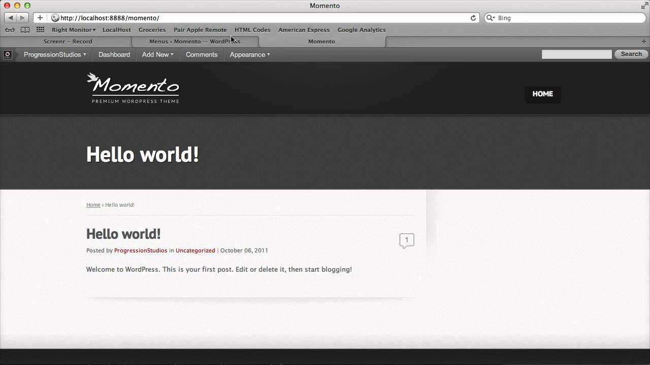 Momento Navigation Menus - YouTube