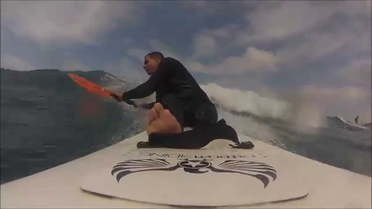 Above Knee Amputee Waveski Surfing at Del Mar Cali - YouTube
